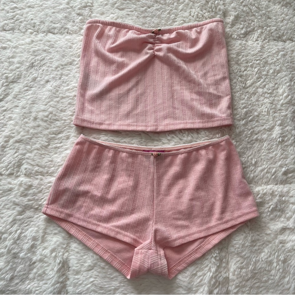 Edikted Pink Pointelle Set - Gem